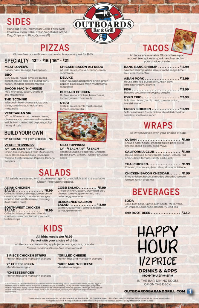 Menu – Outboards Bar & Grill