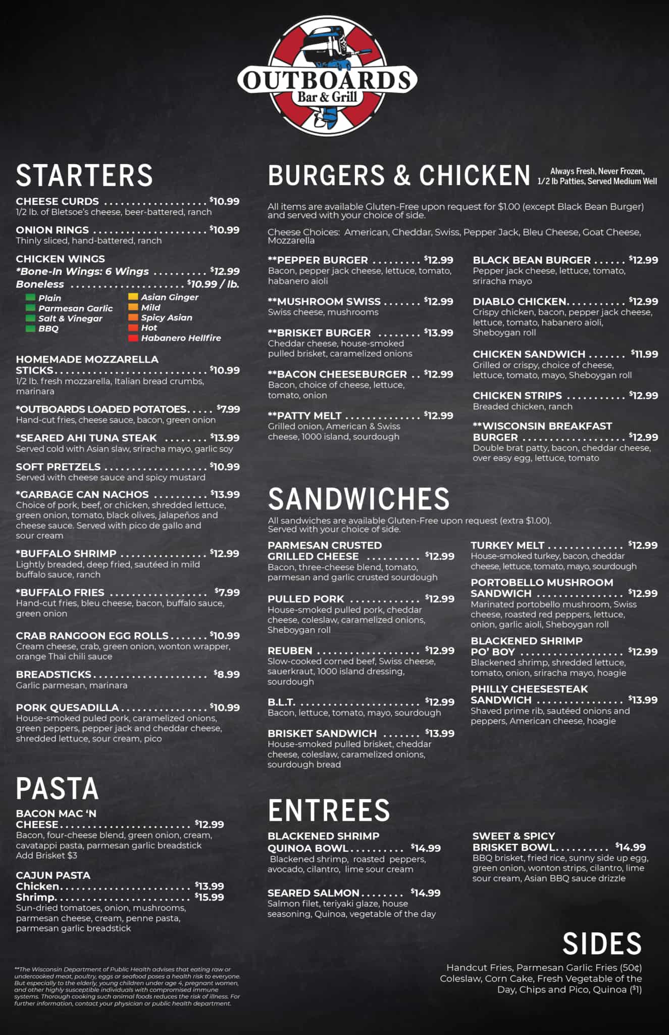 Menu – Outboards Bar & Grill