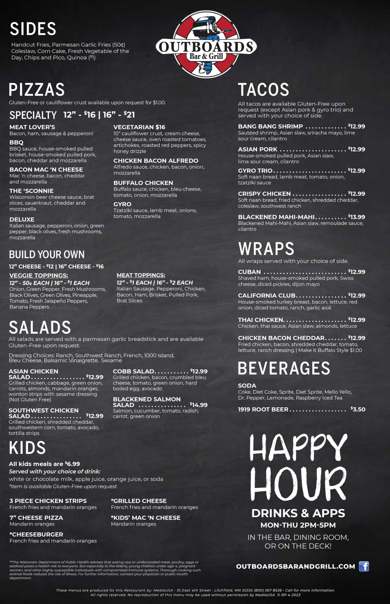 Menu – Outboards Bar & Grill